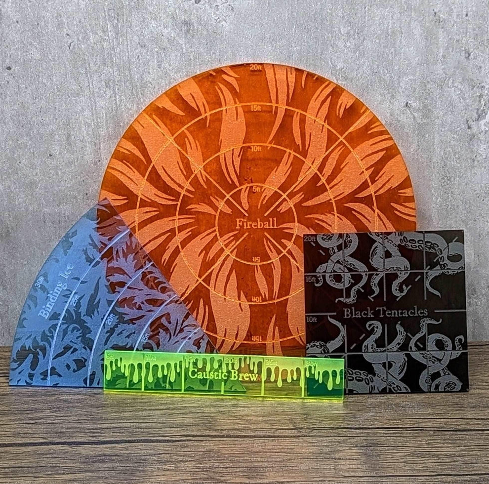 5e Area of Effect Spell Templates - DM MASTER PACK! – Hexwood Forge